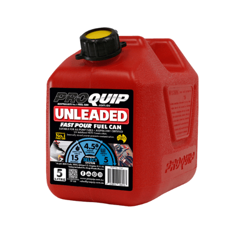 Proquip Can Fuel Plastic ULP Red 5Lt | North West Hardware