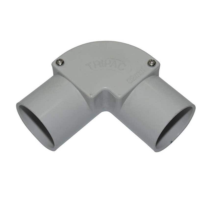 Tripac Conduit Inspection Elbow PVC Grey 20mm | North West Hardware
